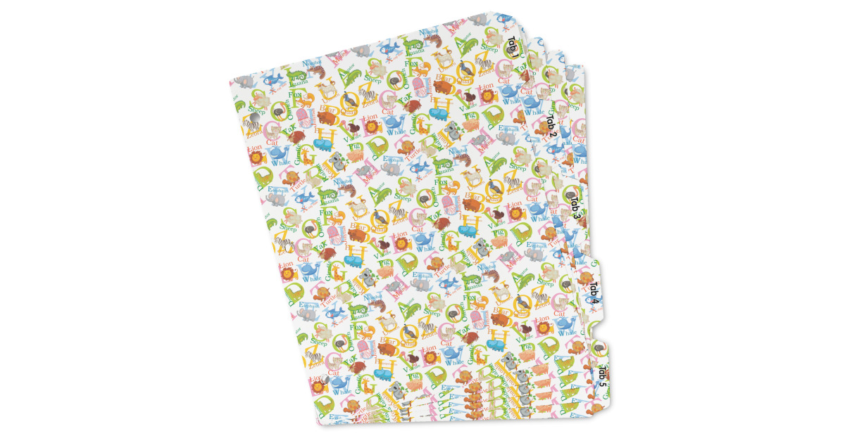 Custom Animal Alphabet Binder Tab Divider - Set of 5 (Personalized ...