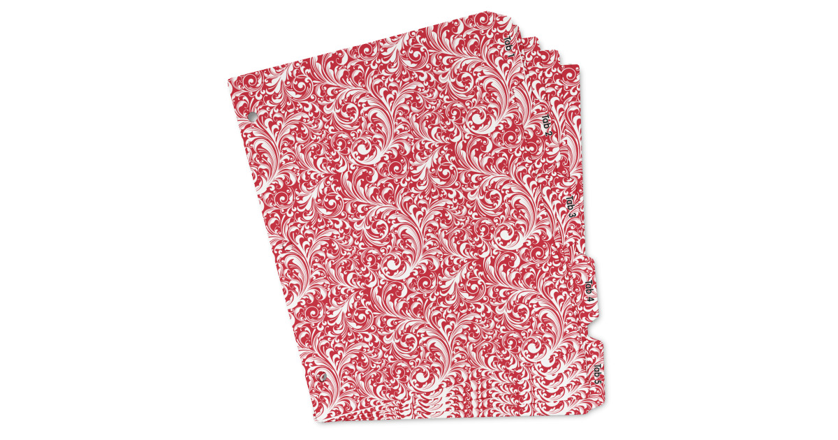 Custom Swirl Binder Tab Divider - Set of 5 (Personalized) | YouCustomizeIt