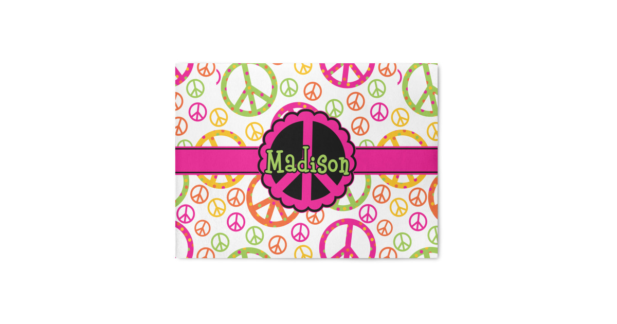 Custom Peace Sign Area Rug (Personalized) | YouCustomizeIt