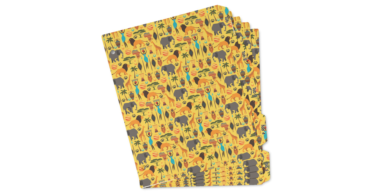 Custom African Safari Binder Tab Divider Set (Personalized ...
