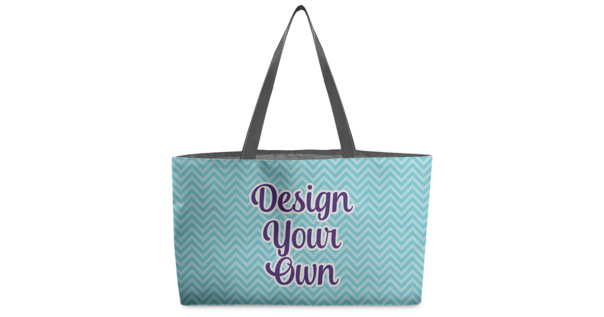 Custom Beach Totes Bags - w/ Black Handles | Design & Preview Online ...
