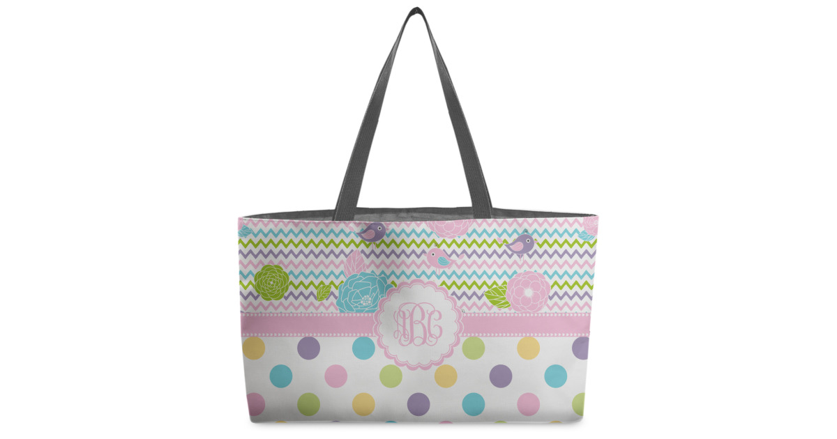 Custom Girly Girl Beach Totes Bag - w/ Black Handles (Personalized ...