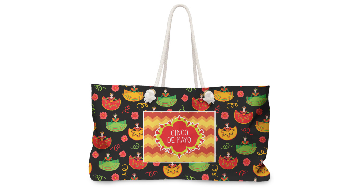 Custom Cinco De Mayo Large Tote Bag with Rope Handles | YouCustomizeIt