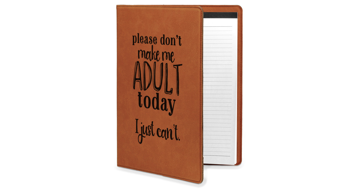 Custom Funny Quotes and Sayings Leatherette Portfolio with Notepad ...