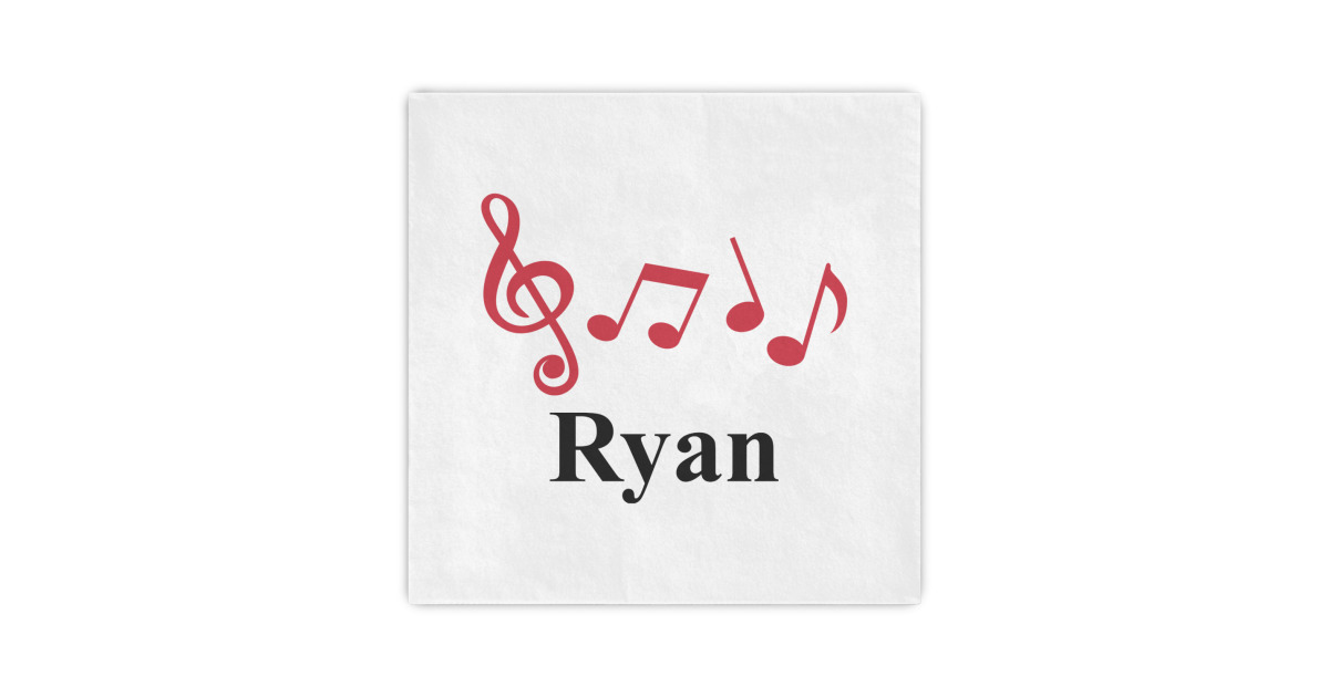 Custom Musical Notes Cocktail Napkins (Personalized) | YouCustomizeIt