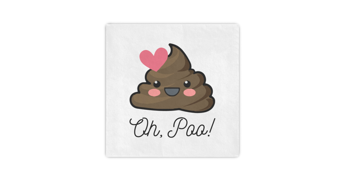 Custom Poop Emoji Cocktail Napkins (Personalized) | YouCustomizeIt