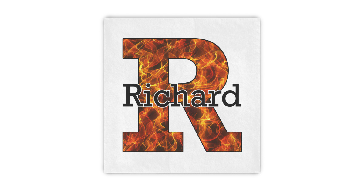 Custom Fire Decorative Paper Napkins (Personalized) | YouCustomizeIt