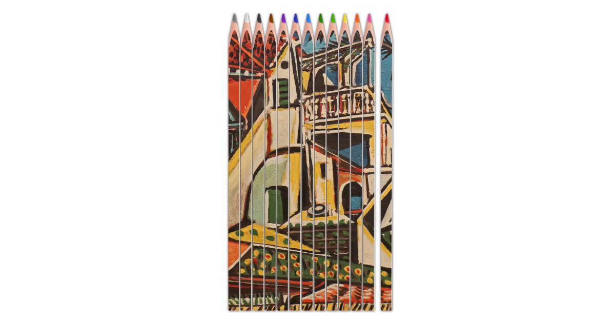 Custom Mediterranean Landscape by Pablo Picasso Colored Pencils ...