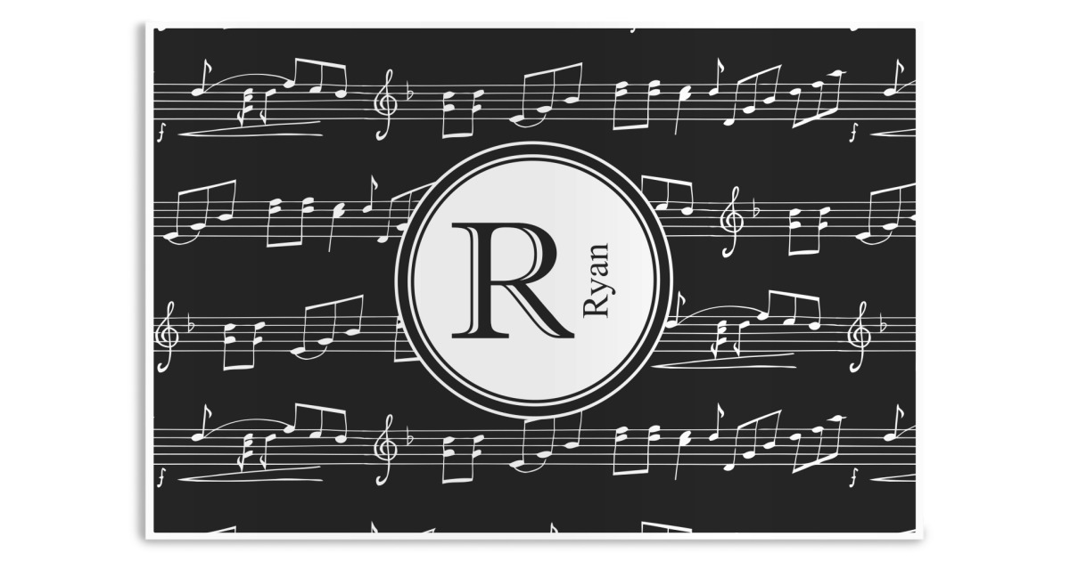 Custom Musical Notes Disposable Paper Placemats (Personalized ...