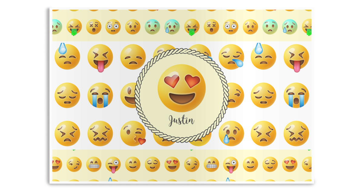 Custom Emojis Disposable Paper Placemats (Personalized) | YouCustomizeIt