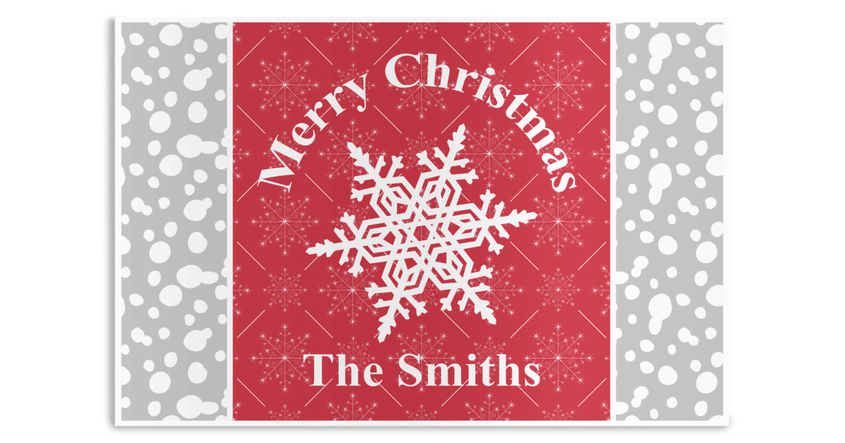 Custom Snowflakes Disposable Paper Placemats (Personalized ...