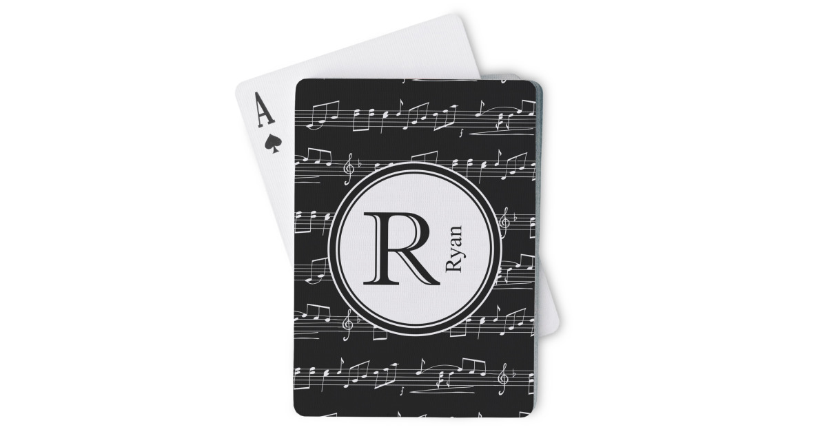 Custom Musical Notes Playing Cards (Personalized) | YouCustomizeIt