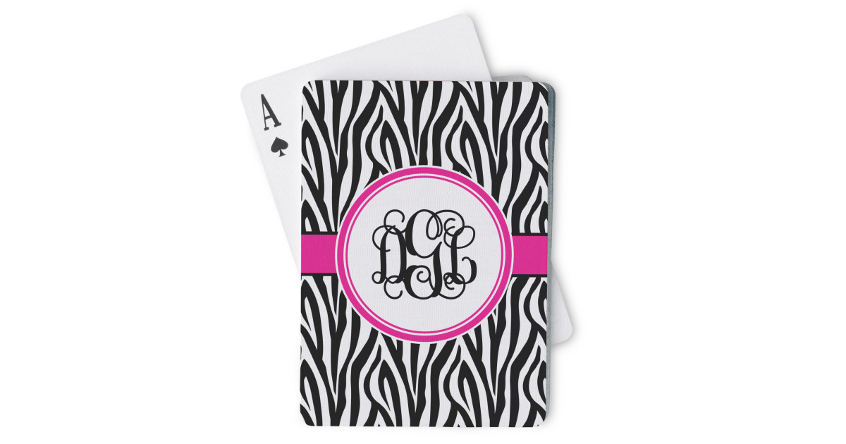 Custom Zebra Print Playing Cards (Personalized) | YouCustomizeIt
