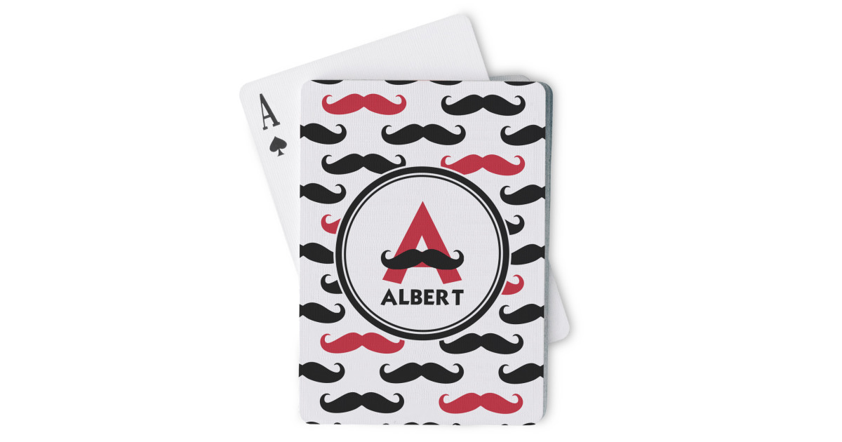 Custom Mustache Print Playing Cards (Personalized) | YouCustomizeIt