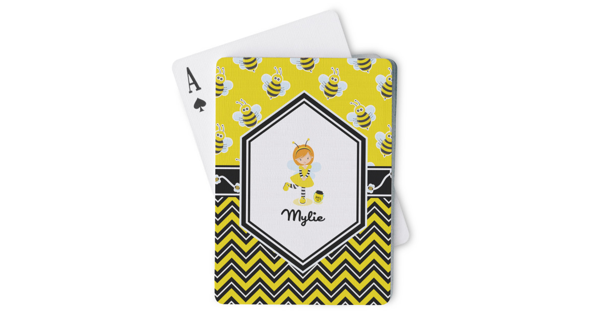 Custom Buzzing Bee Playing Cards (Personalized) | YouCustomizeIt