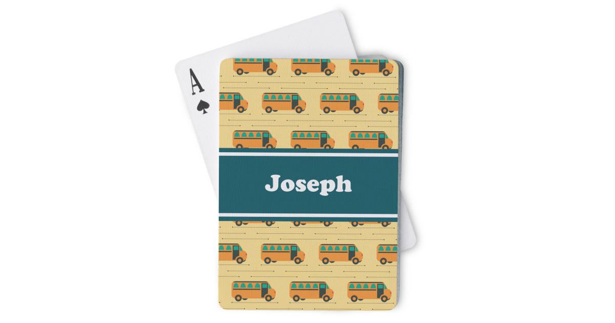 Custom School Bus Playing Cards (Personalized) | YouCustomizeIt