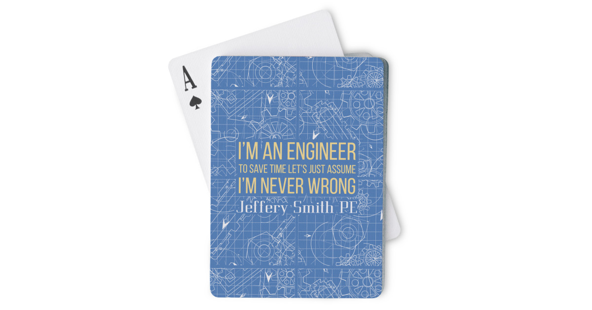 Custom Engineer Quotes Playing Cards (Personalized) | YouCustomizeIt