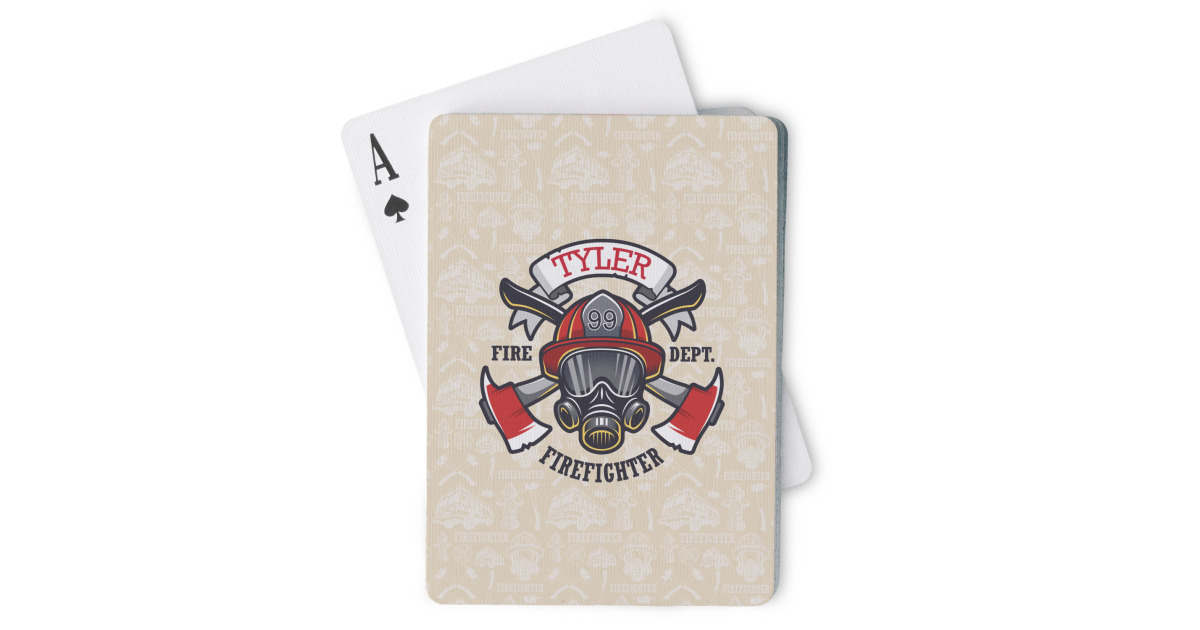 Custom Firefighter Playing Cards (Personalized) | YouCustomizeIt