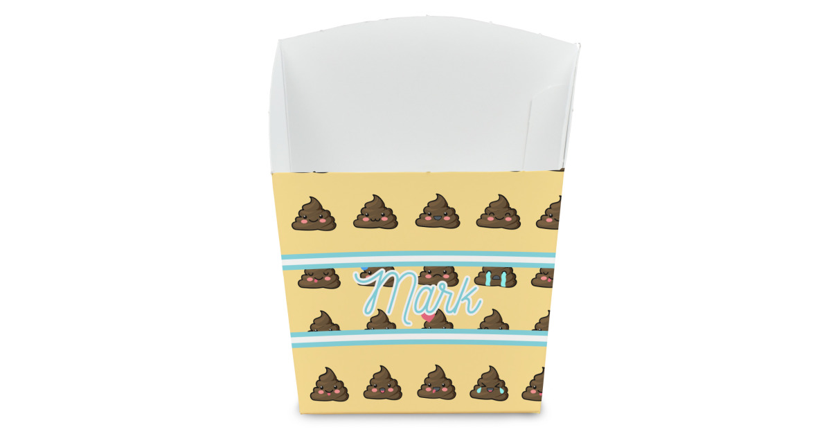 Custom Poop Emoji French Fry Favor Boxes (Personalized) | YouCustomizeIt