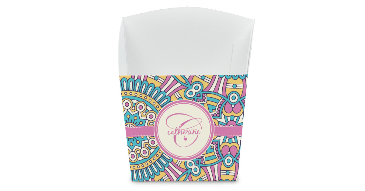 Custom Bohemian Art French Fry Favor Boxes (Personalized) | YouCustomizeIt