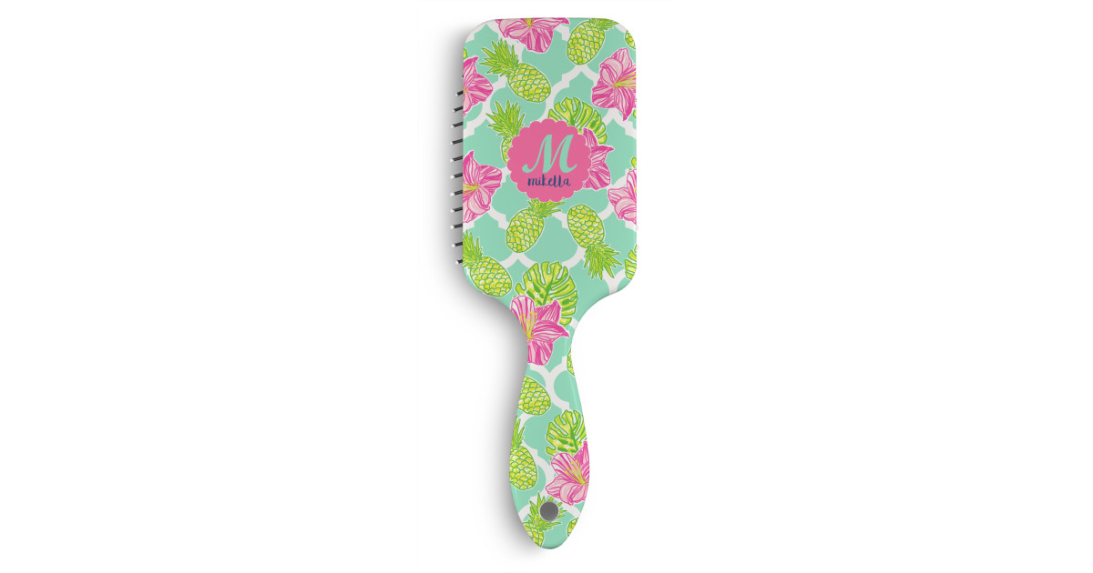 Custom Preppy Hibiscus Hair Brushes (Personalized) | YouCustomizeIt