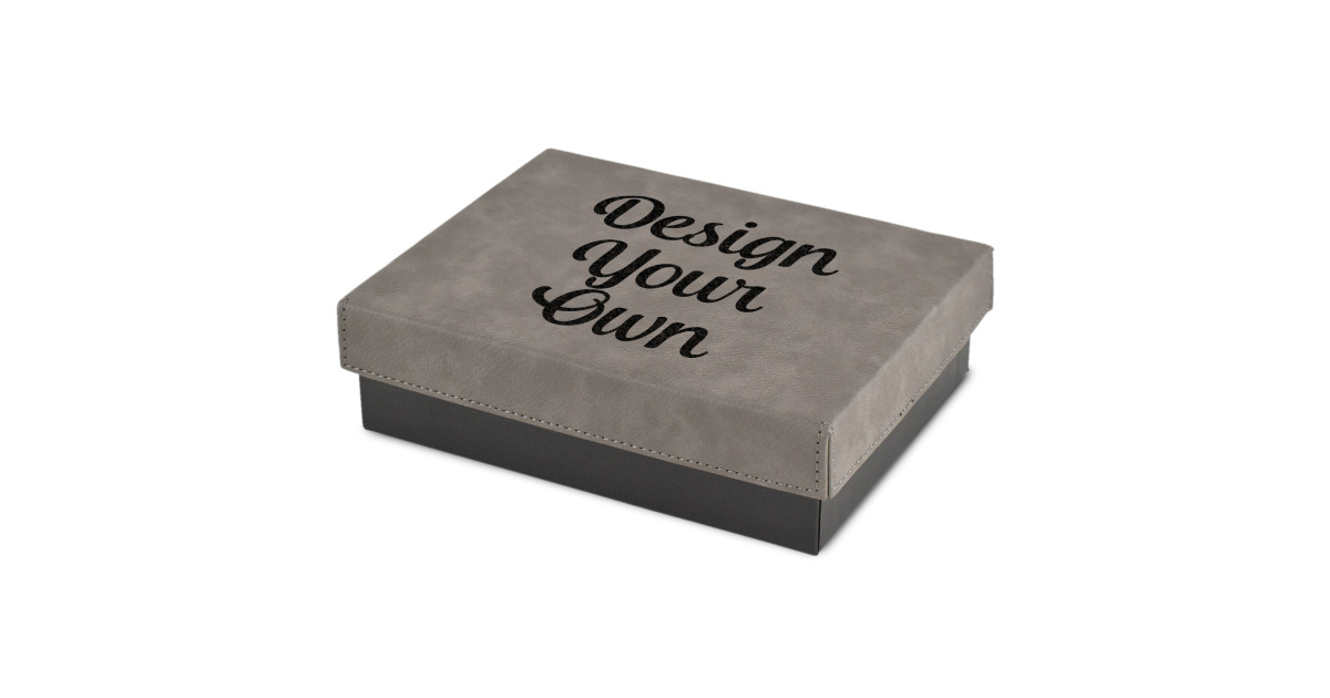 Custom Gift Box w/ Engraved Leather Lid - Small | Design & Preview ...