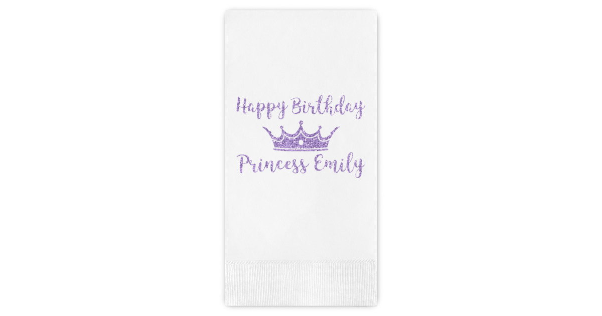 Custom Birthday Princess Guest Paper Towels - Full Color (Personalized ...