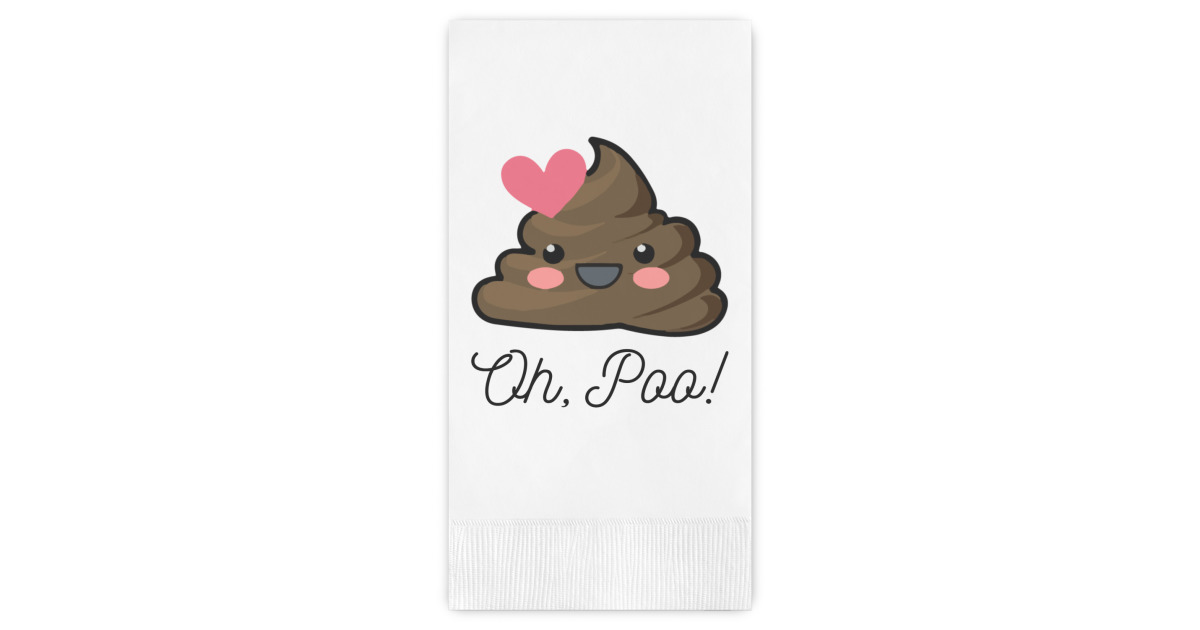 Custom Poop Emoji Guest Towels - Full Color (Personalized) | YouCustomizeIt