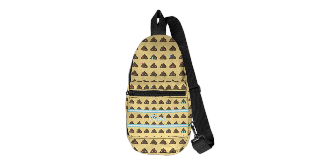 Custom Poop Emoji Sling Bag (Personalized) | YouCustomizeIt