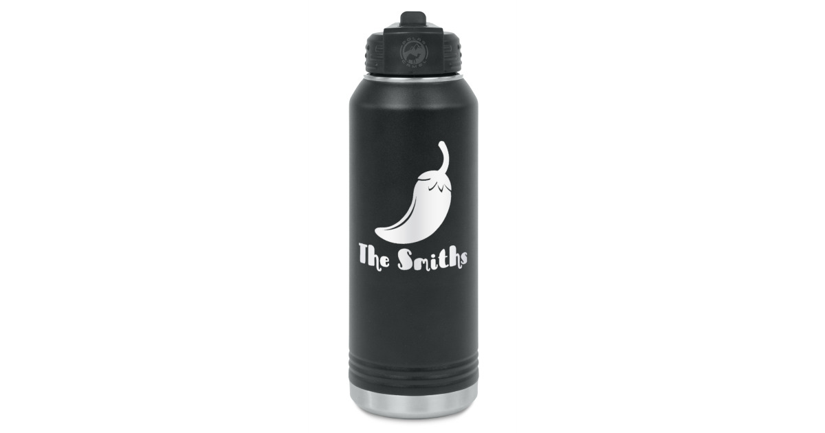 Custom Chili Peppers Water Bottles - Laser Engraved - Front & Back ...