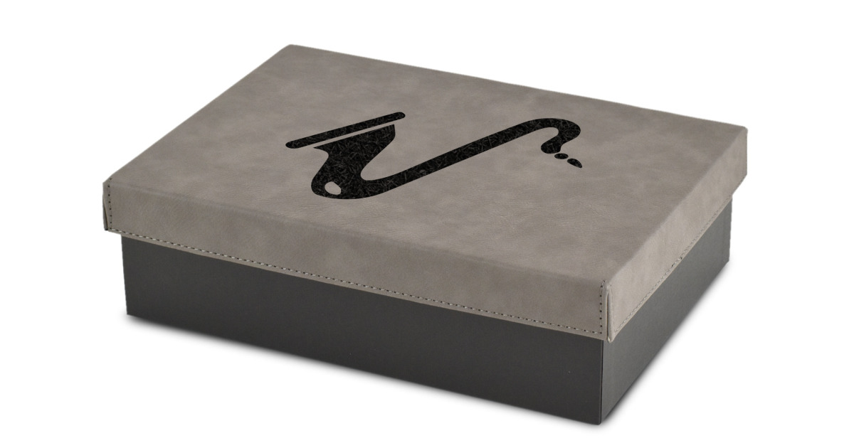 Custom Musical Instruments Gift Boxes w/ Engraved Leather Lid ...