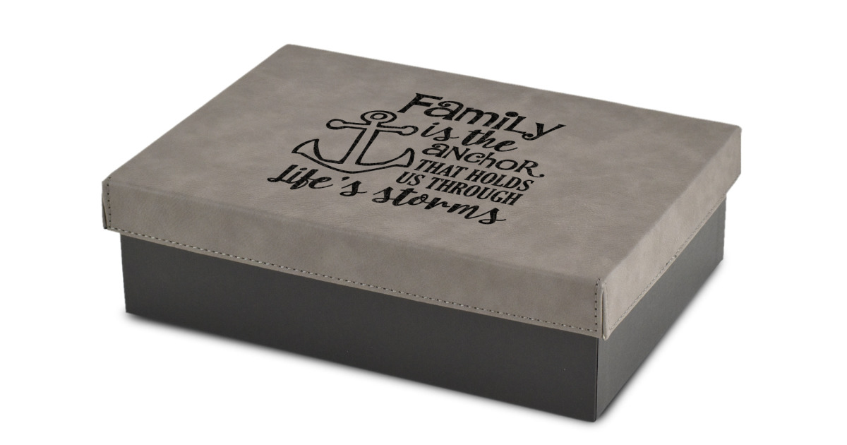 Custom Family Quotes and Sayings Gift Boxes w/ Engraved Leather Lid ...