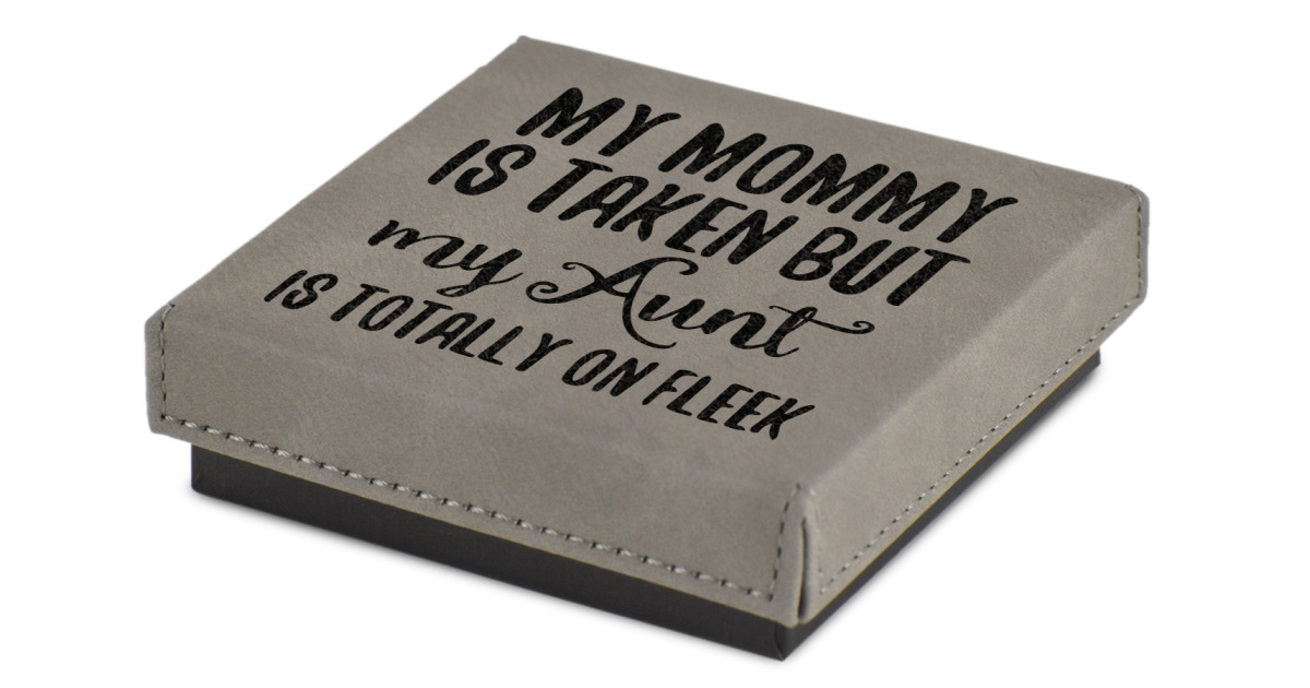 Custom Aunt Quotes and Sayings Jewelry Gift Box - Engraved Leather Lid ...