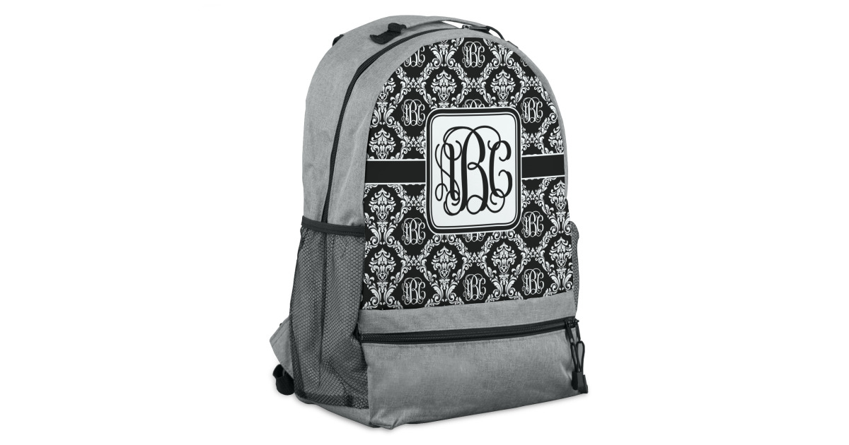 Custom Monogrammed Damask Backpack | YouCustomizeIt