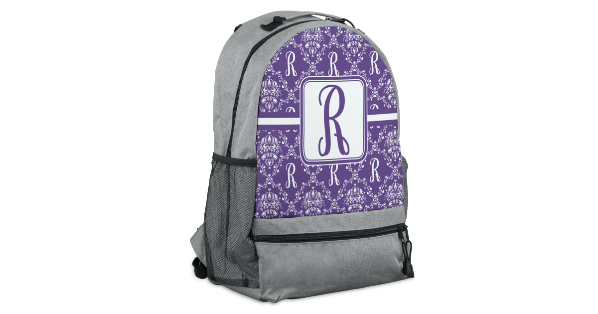 Custom Initial Damask Backpack | YouCustomizeIt