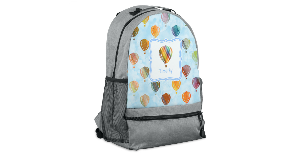 Custom Watercolor Hot Air Balloons Backpack (Personalized) | YouCustomizeIt
