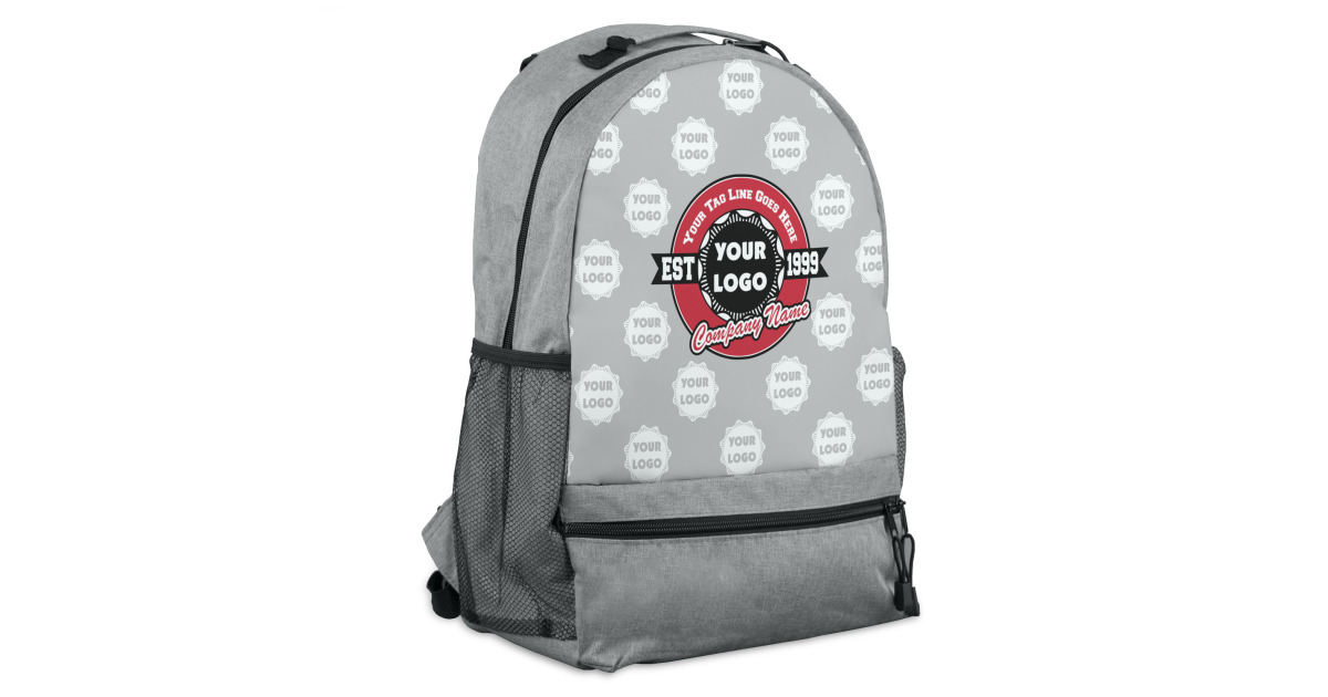 Custom Logo & Tag Line Backpack w/ Logos | YouCustomizeIt