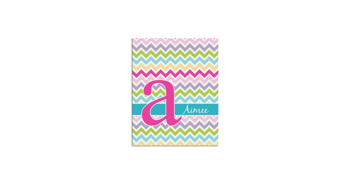 Custom Colorful Chevron Poster - Multiple Sizes (Personalized ...