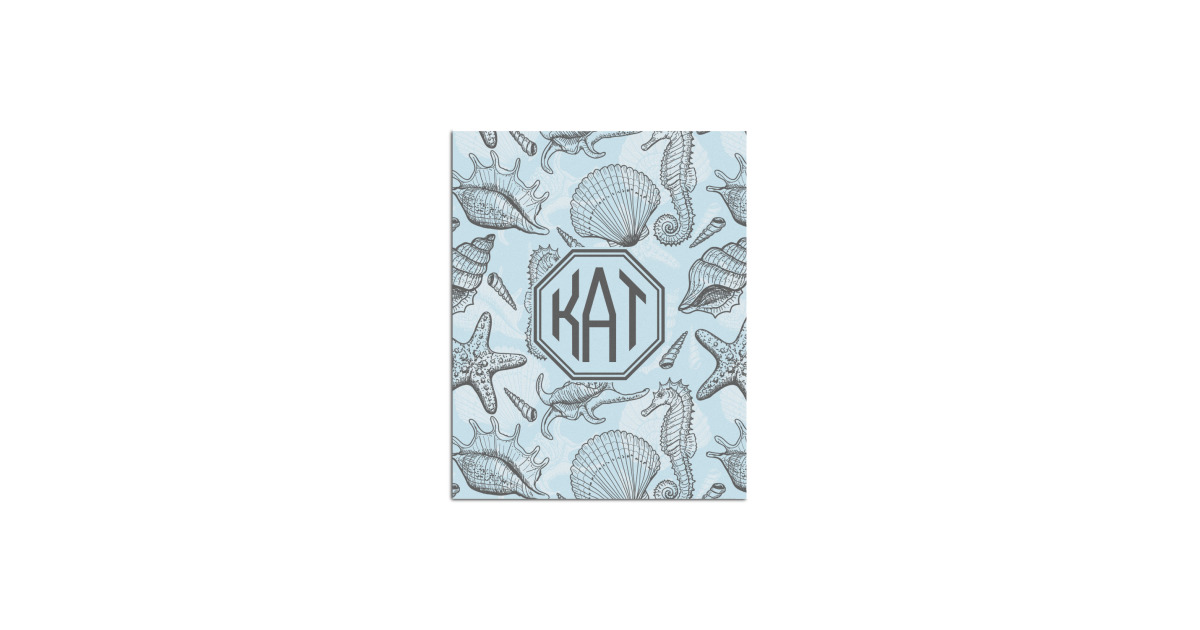 Custom Sea-blue Seashells Poster - Multiple Sizes (Personalized ...