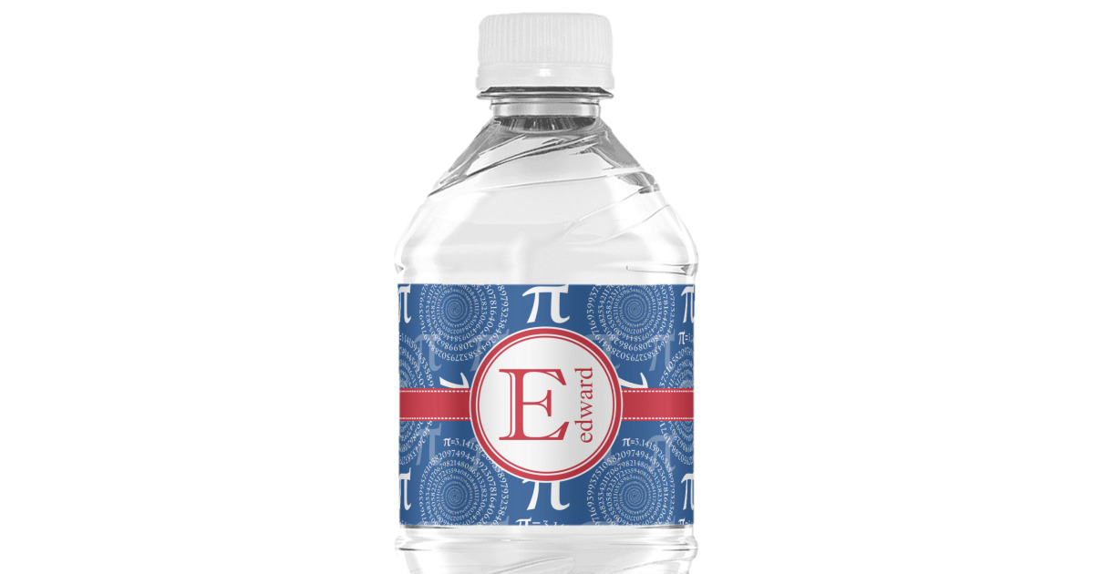 Custom PI Water Bottle Labels - Custom Sized (Personalized ...