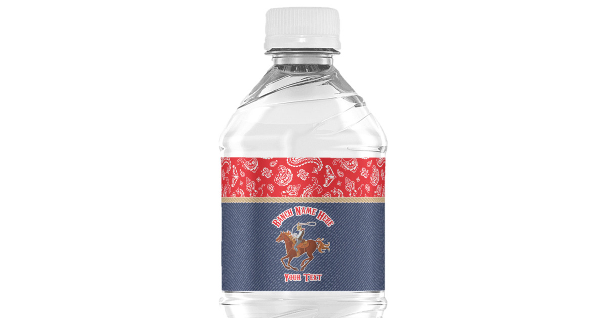 Custom Western Ranch Water Bottle Labels - Custom Sized (Personalized ...