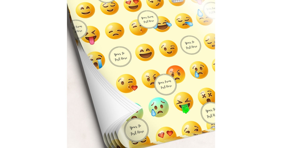 Custom Emojis Wrapping Paper Sheets (Personalized) | YouCustomizeIt