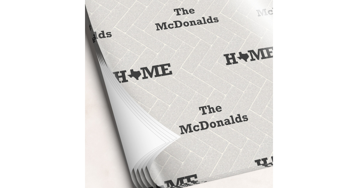 Custom Home State Wrapping Paper Sheets (Personalized) | YouCustomizeIt