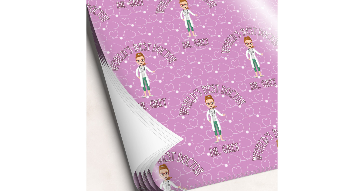 Custom Doctor Avatar Wrapping Paper Sheets (Personalized) | YouCustomizeIt