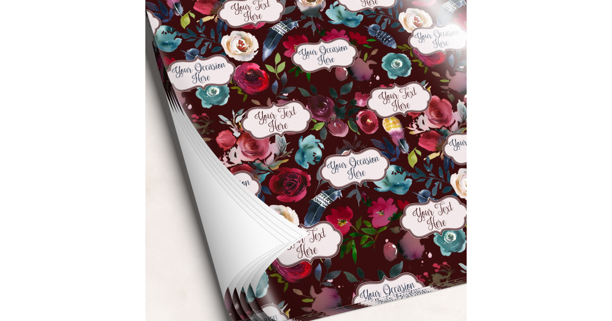 Custom Boho Wrapping Paper Sheets (Personalized) | YouCustomizeIt
