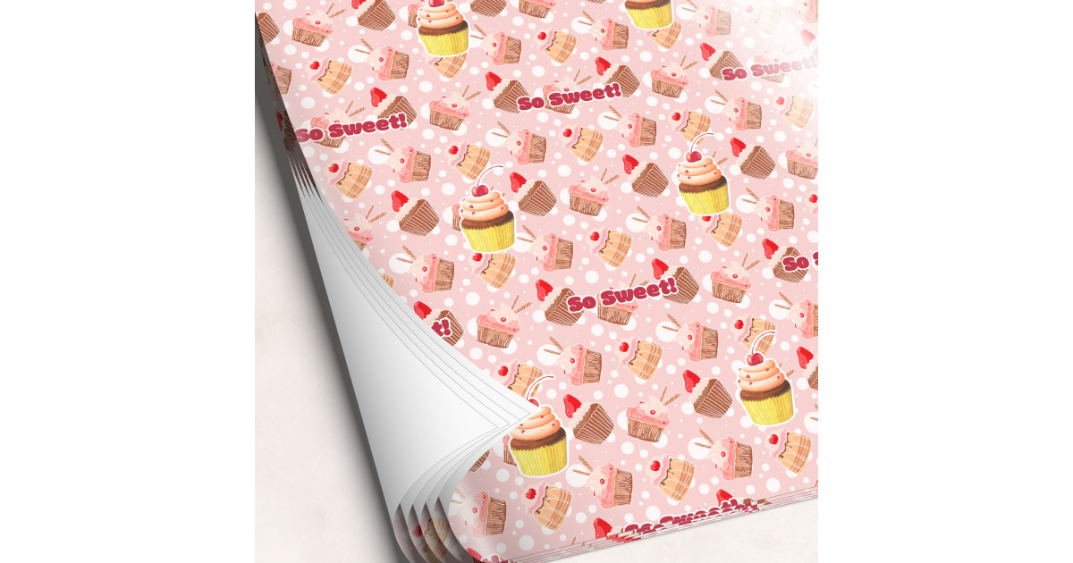 Custom Sweet Cupcakes Wrapping Paper Sheets (Personalized) | YouCustomizeIt