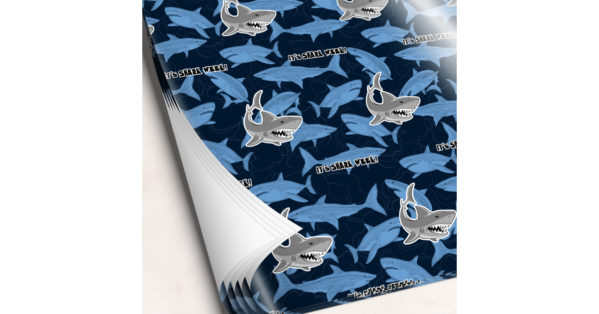 Custom Sharks Wrapping Paper Sheets (Personalized) | YouCustomizeIt