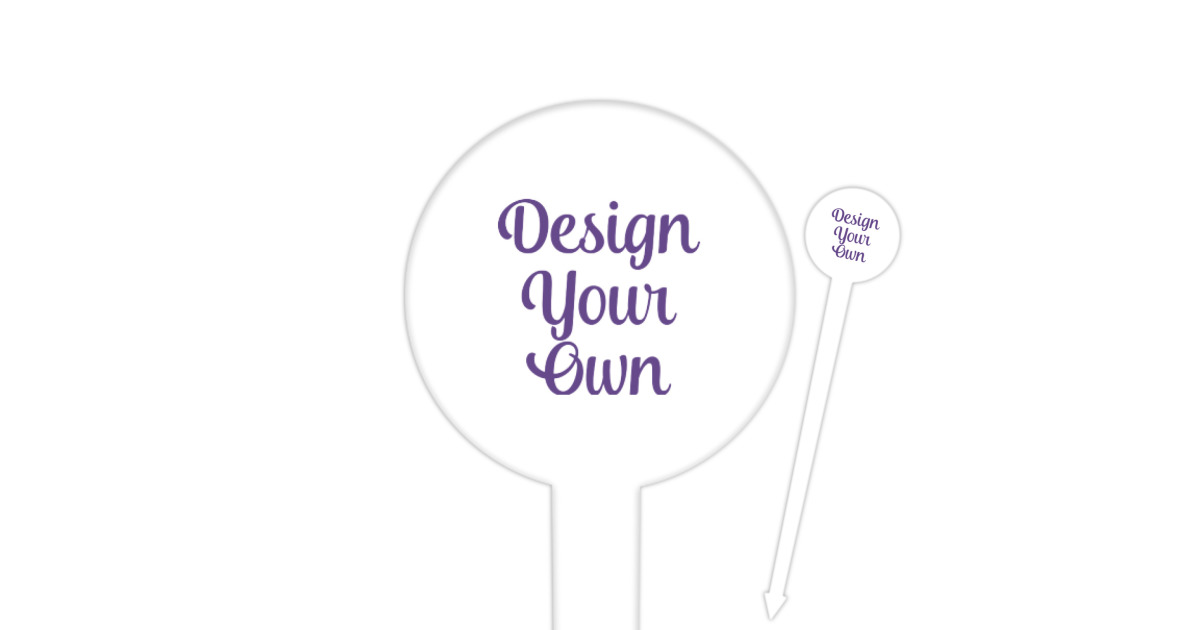 Custom Round Plastic Food Picks | Design & Preview Online | YouCustomizeIt