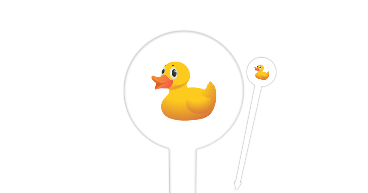 Custom Rubber Duckie Round Plastic Food Picks | YouCustomizeIt