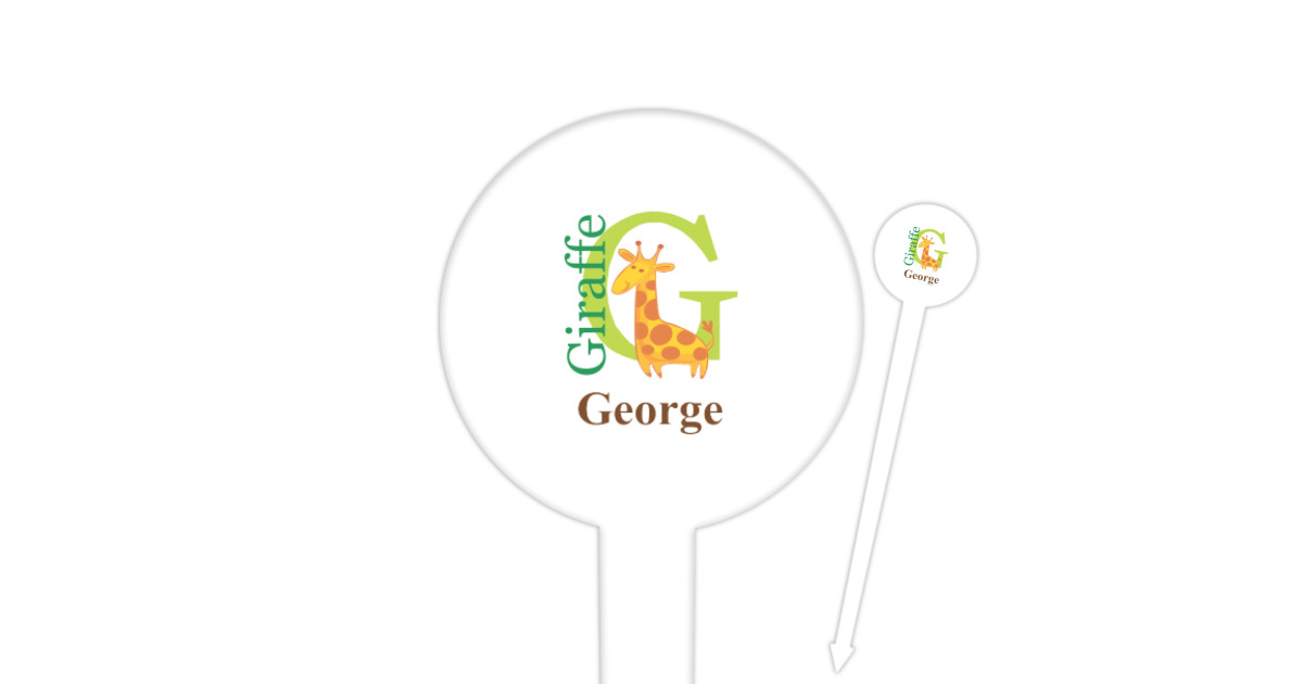 Custom Animal Alphabet Round Plastic Food Picks (Personalized ...